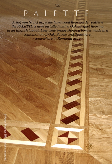 No.70: The Palette Hardwood Border Installed - Line View 2 | Pavex Parquet